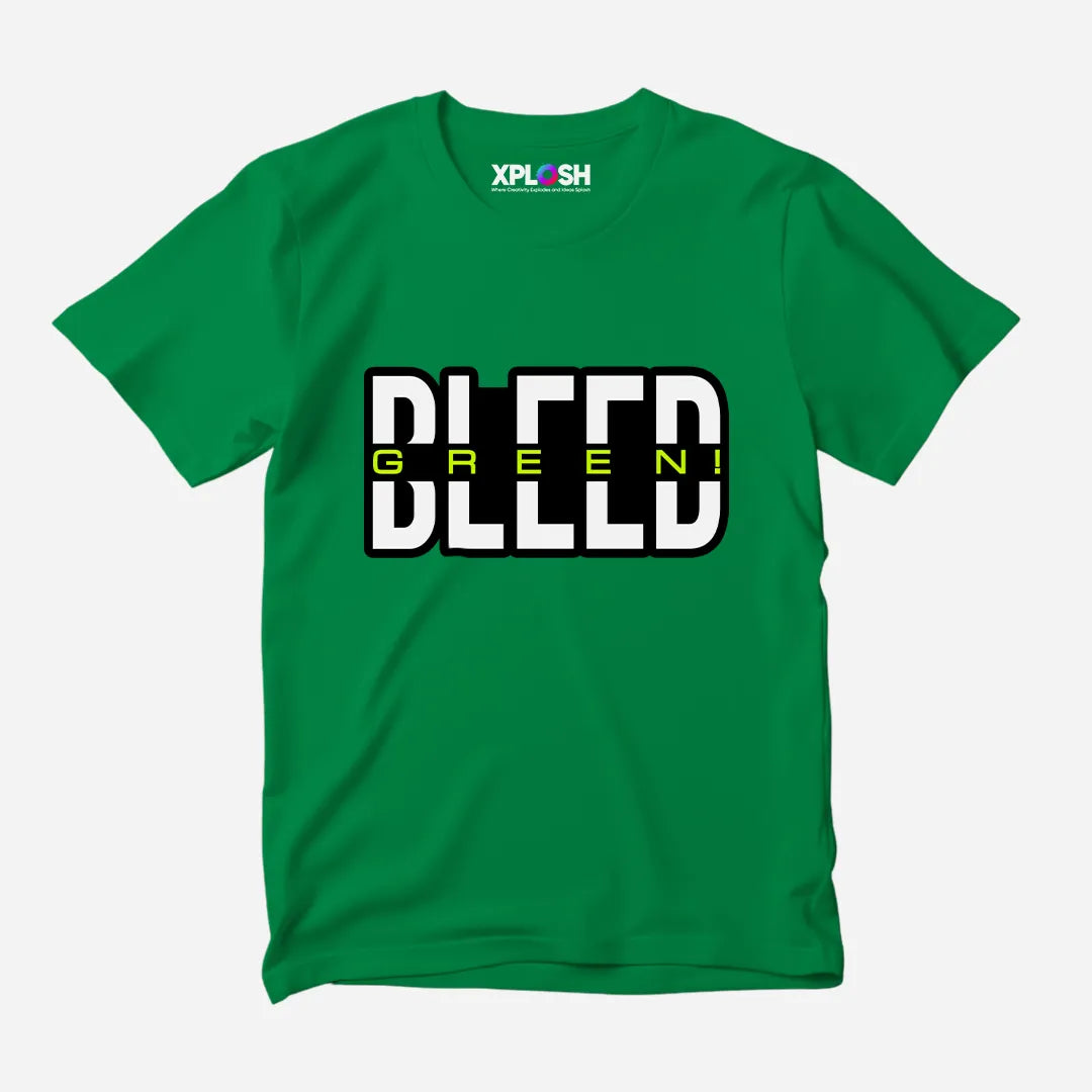 Bleed Green Half Sleeve T-Shirt – Xplosh